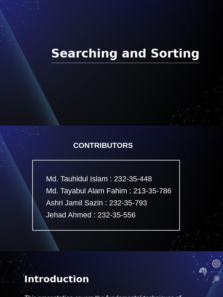 Searching and Sorting Techniques Explained | PDF | Computer Data | Computing