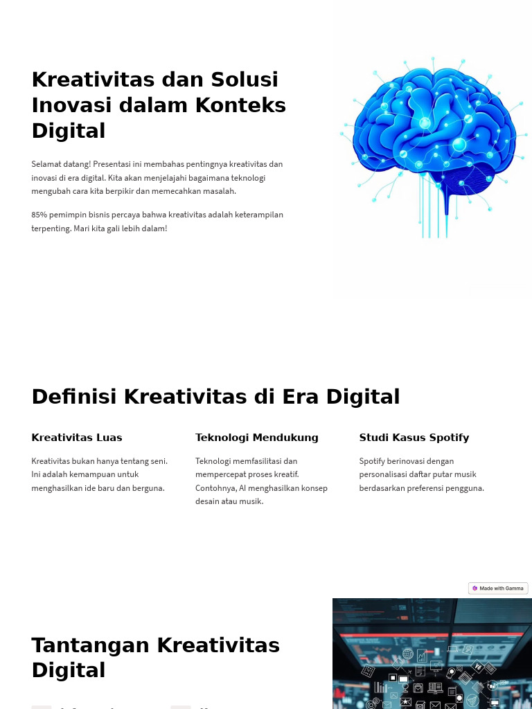 Kreativitas Dan Solusi Inovasi Dalam Konteks Digital | PDF