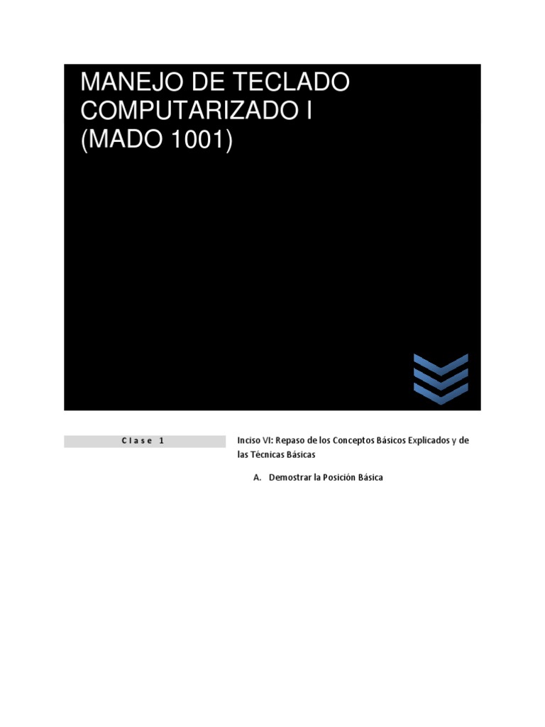 Clase I - Manejo de Teclado | PDF | Implementos de escritura | De ...