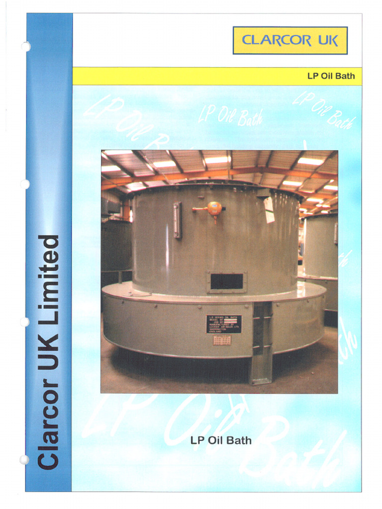 LP Oil Bath Air Filter Manual | PDF