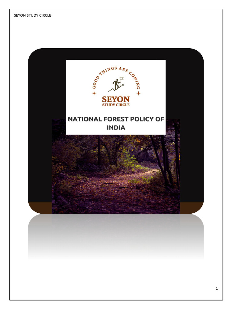 National Forest Policy of India Overview | PDF | Forest Management ...
