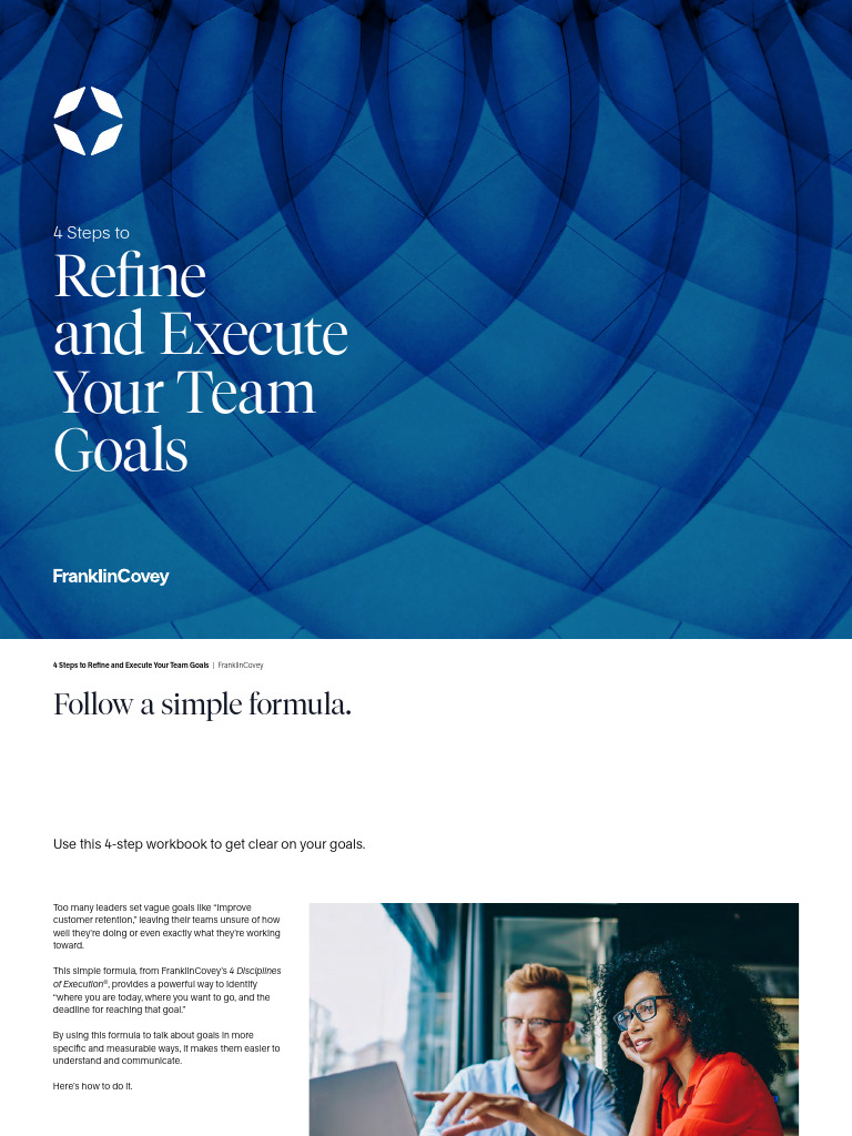 Refine and Execute Your Team Goals: 4 Steps To | PDF | Goal | Human Communication