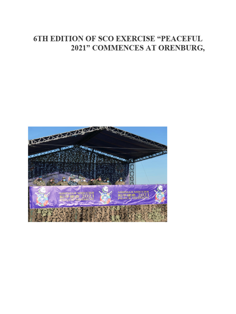 6TH EDITION OF SCO EXERCISE | PDF