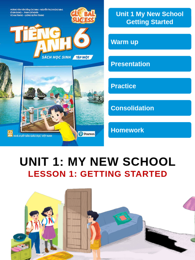 Tieng Anh 6 Global Unit 1 My New School Lesson 1 Getting Started | PDF