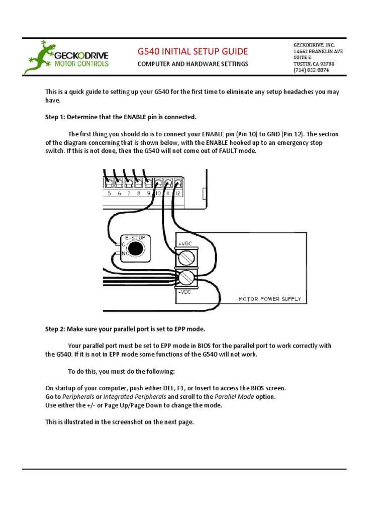 G540 Initial Setup Guide | PDF | Bios | Electrical Connector