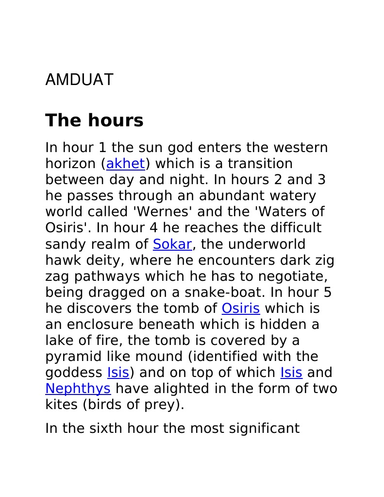 Amduat: Journey of the Sun God | PDF