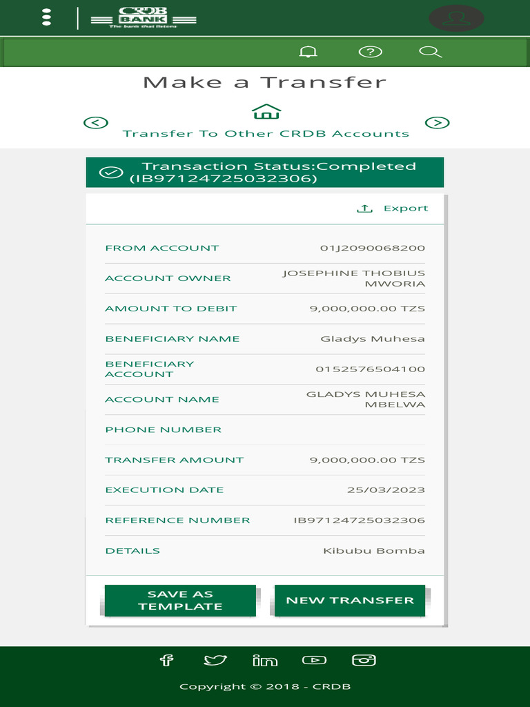 CRDB - Ebanking Solution 5 | PDF