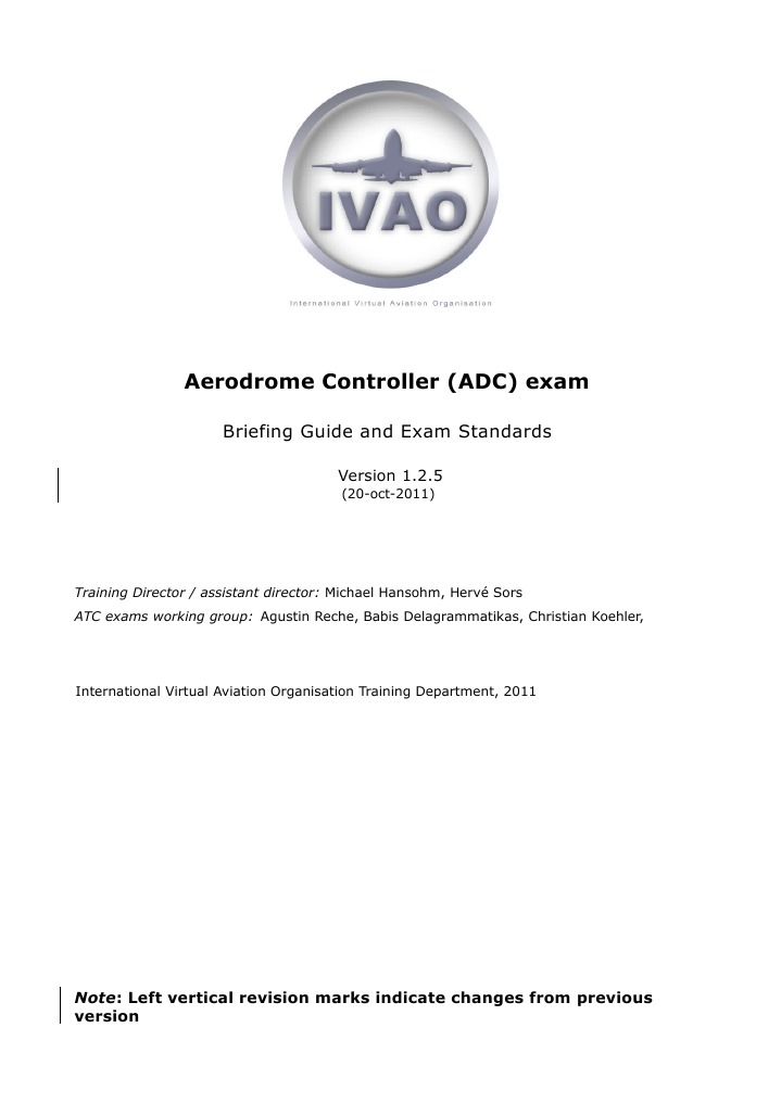 Aerodrome Controller (ADC) Exam: Briefing Guide and Exam Standards ...