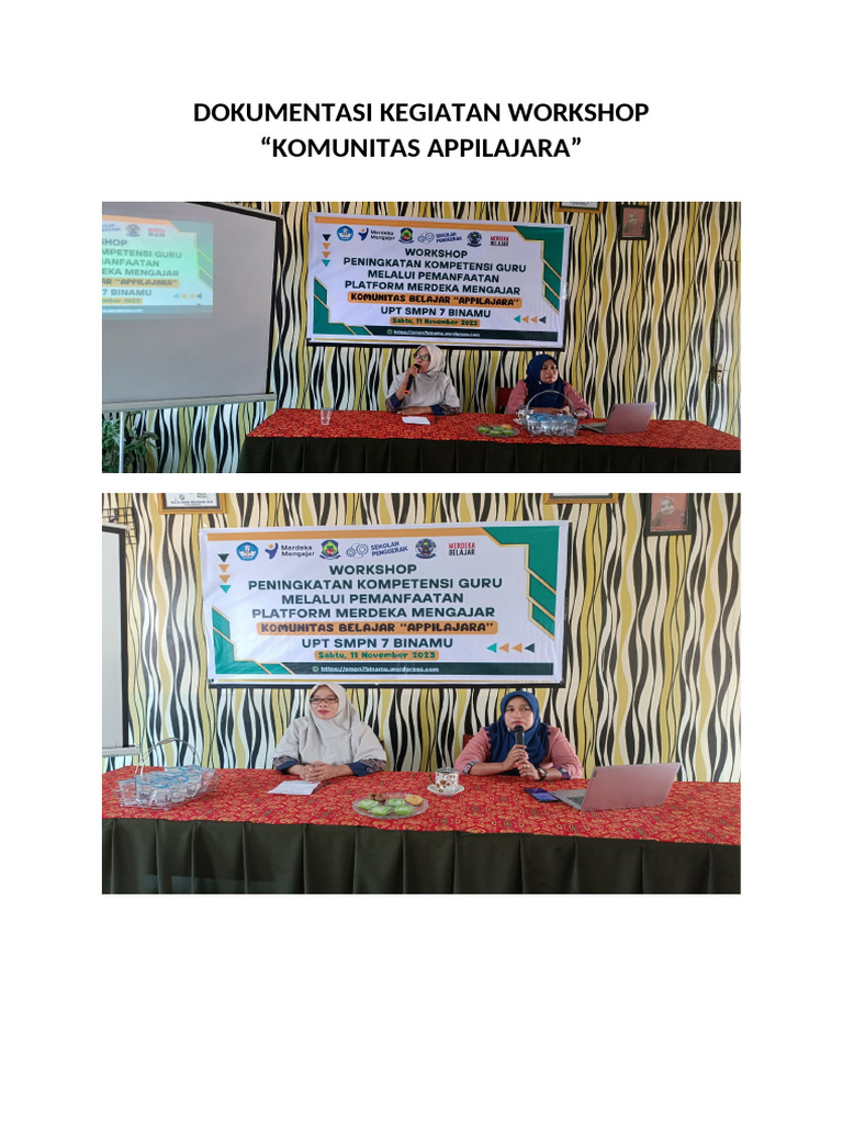 Dokumentasi Kegiatan Workshop | PDF