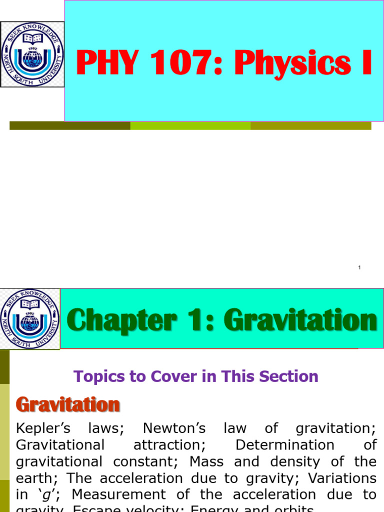 Chapter 1-Gravitation (Part 11) | PDF | Gravity | Orbit