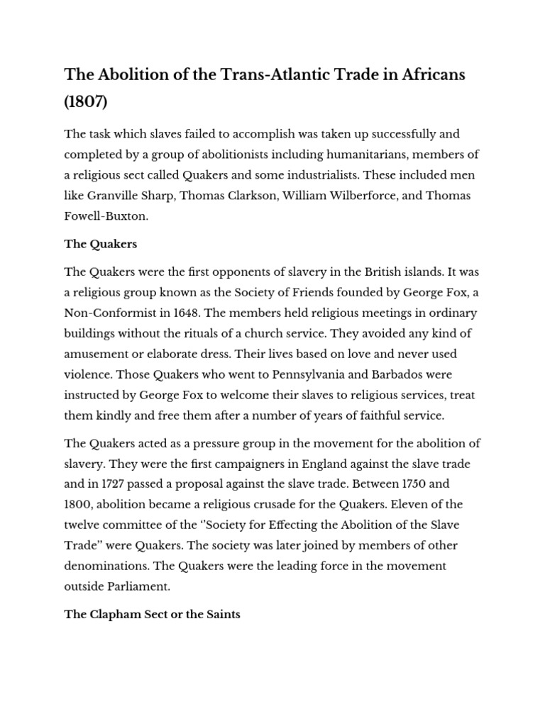 Abolitionists and Interest Groups | PDF | Abolitionism | Slavery