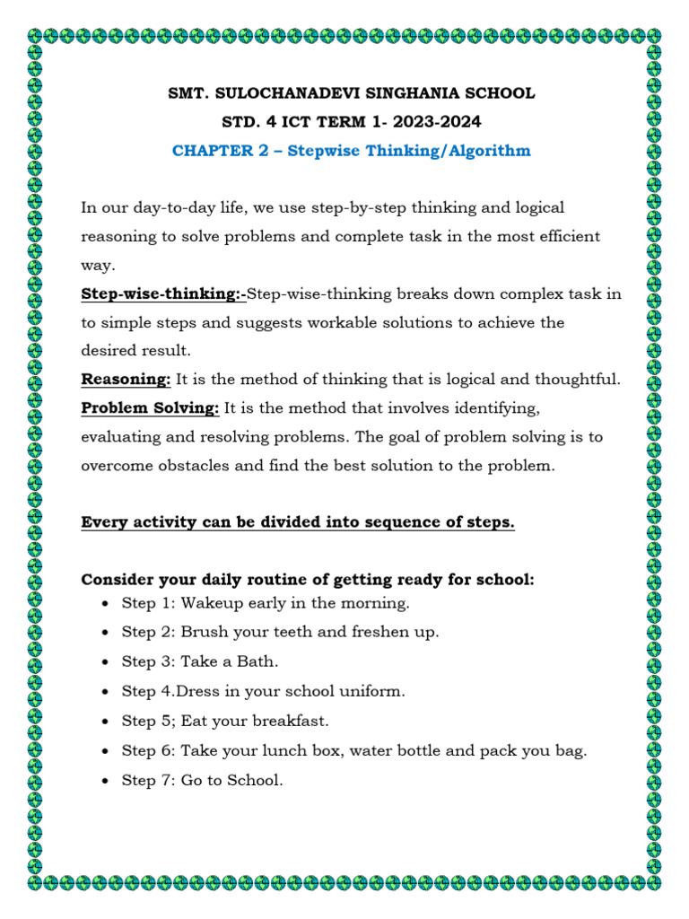 Stepwise Thinking for Class 4 | PDF | Theoretical Computer Science ...