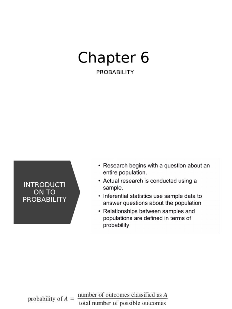 Chapter 6 Probability | PDF