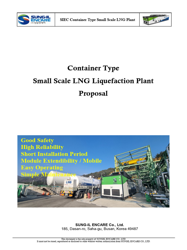 SIEC Container Type Small Scale LNG Plant Proposal - Reference | PDF ...