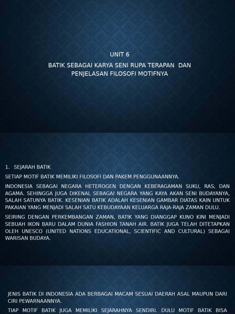 Filosofi Motif Batik Indonesia | PDF