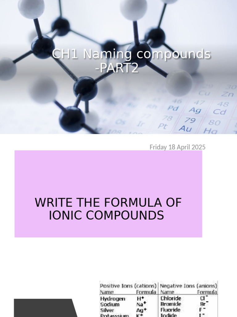 CH1 Naming Compound-Part 2 | PDF