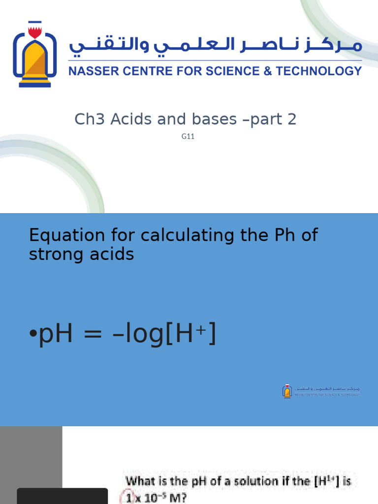 CH3 Acids and Bases - Part2 | PDF
