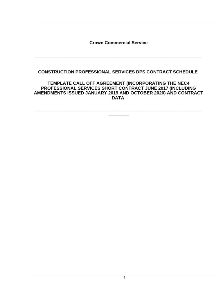 NEC4 PSSC Agreement | PDF | Prices | Insurance