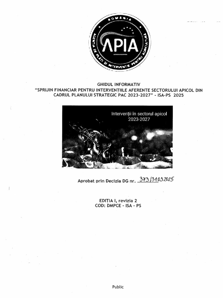 Ghid APIA Apicol 2025 | PDF