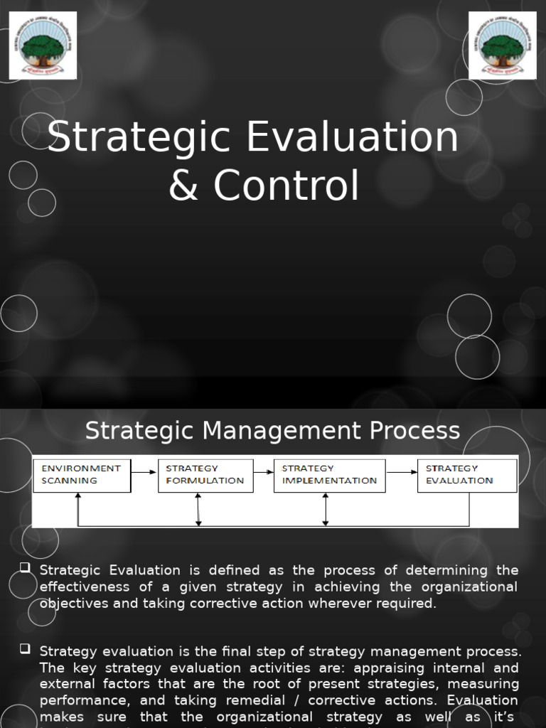 Importance of Strategic Evaluation | PDF | Strategic Management | Swot ...