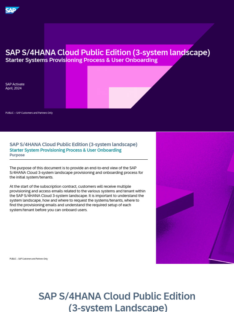SAP S/4HANA Cloud 3-System Provisioning Guide | PDF | Cloud Computing ...