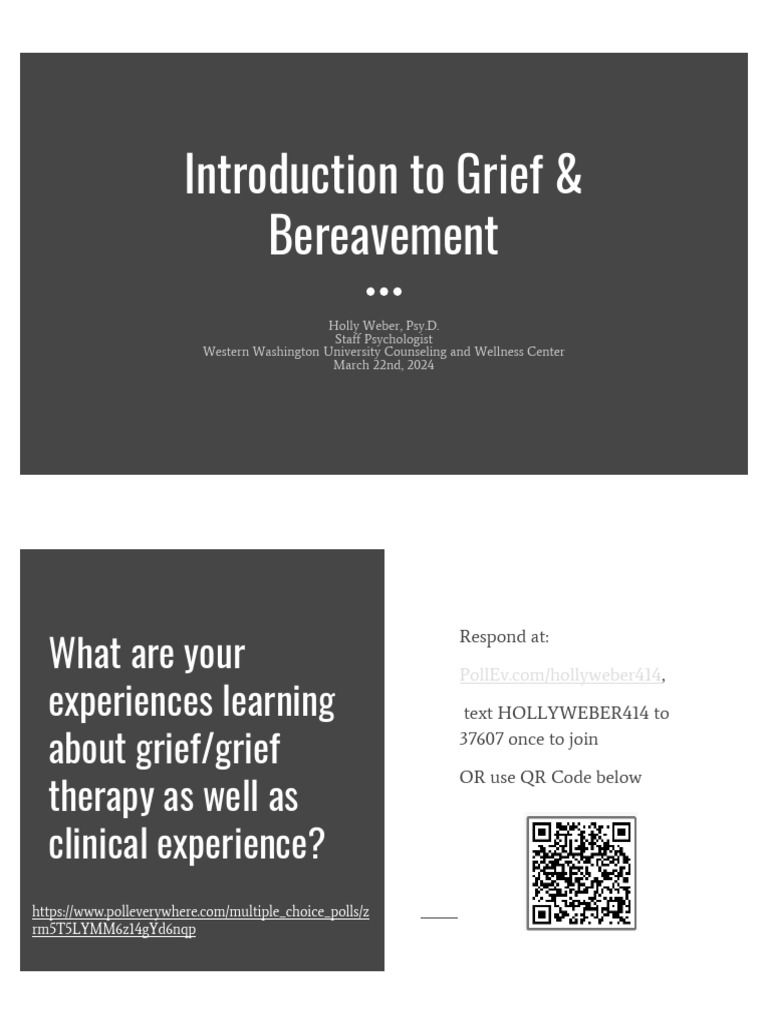 Introduction-to-Grief-Bereavement-HO | PDF | Grief | Attachment Theory