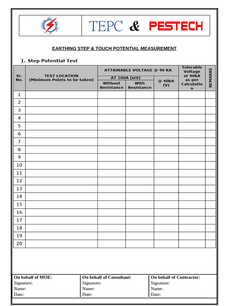 Earthing Grid Resistance Measurement | PDF | Electricity | Electrical ...