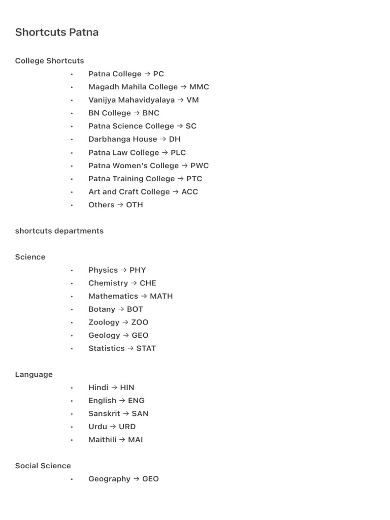Shortcuts Patna | PDF