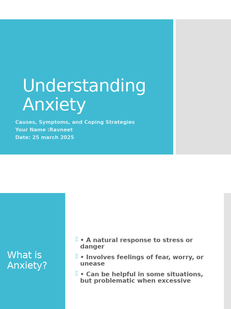 Anxiety: Causes, Symptoms, and Coping | PDF