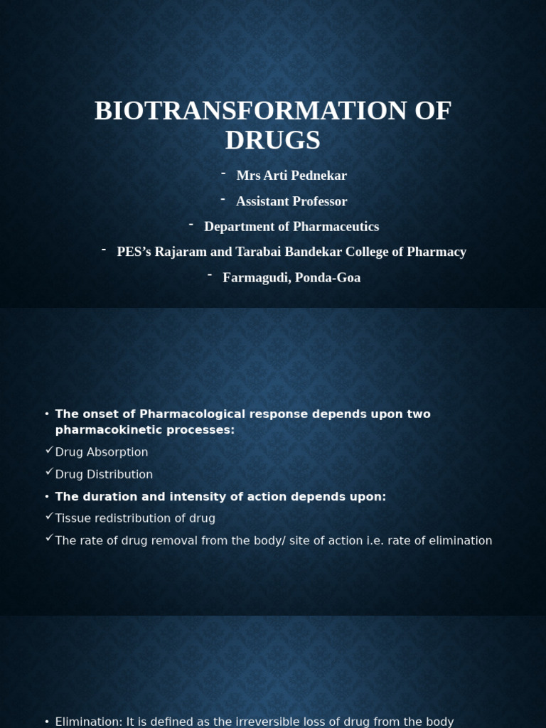 Biotransformation [Autosaved] [Autosaved] | PDF | Drug Metabolism | Amine