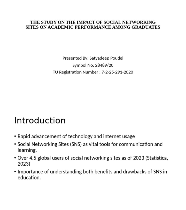 The Study On The Impact of Social Networking | PDF