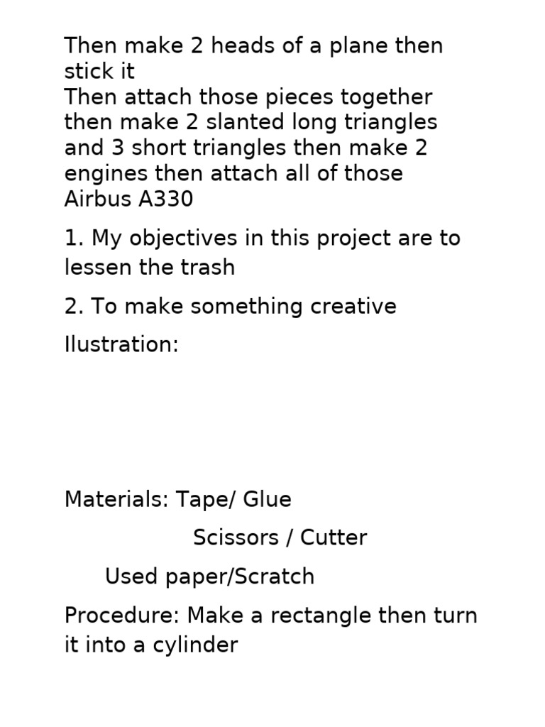 DIY Airbus A330 Model Instructions | PDF