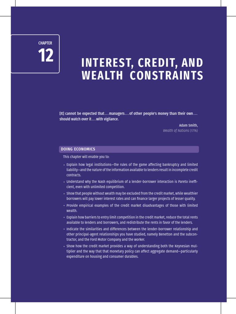 BowlesHalliday Chapter12 | PDF | Loans | Interest