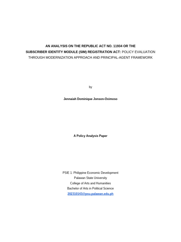 Policy Analysis Paper - PubAd | PDF | Cybercrime | Privacy