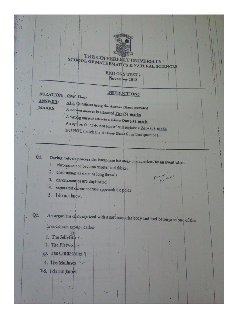 2013 Test Bi110 | PDF