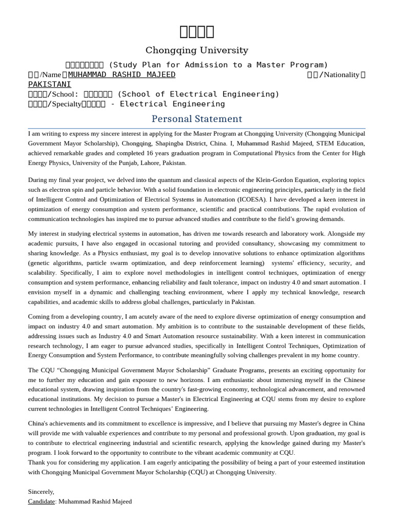 Master's Study Plan: Intelligent Control | PDF | Machine Learning ...