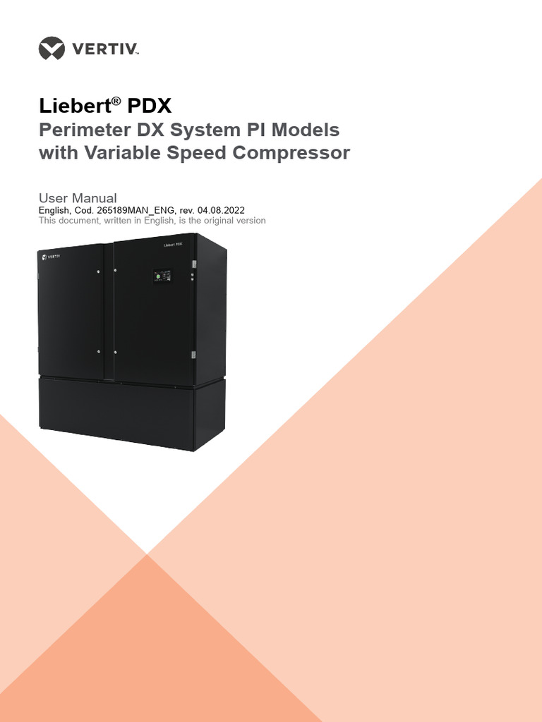 Liebert PDX Series | PDF | Switch | Power Supply