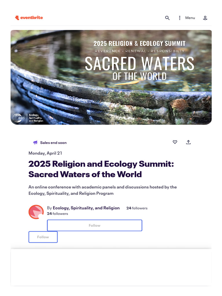 2025 Religion and Ecology Summit Online | PDF | Water | Natural Environment