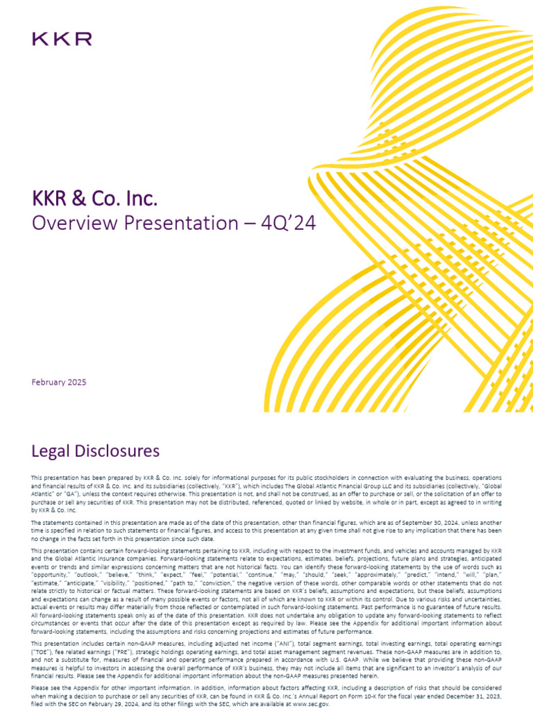 KKR Investor Presentation - February 2025 | PDF | Private Equity | Real ...