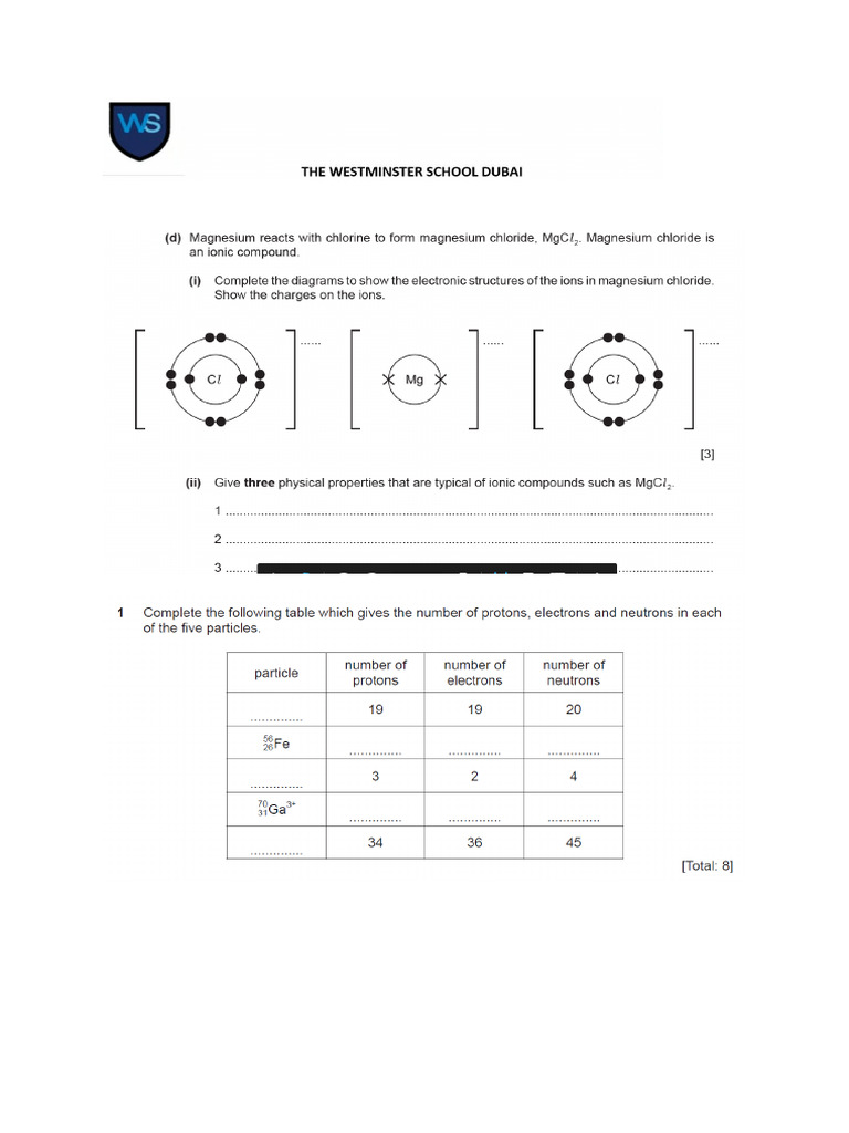 WS ionic bonding | PDF