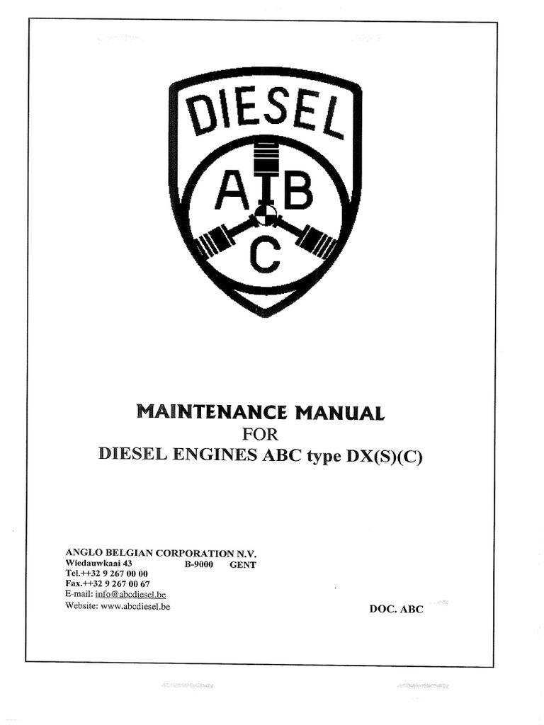 Maintenance Manual DX (S) (C) Engines | PDF