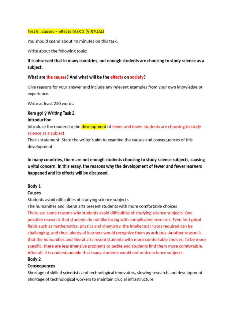 Causes and Effects of Science Study Decline | PDF | Science | Reason
