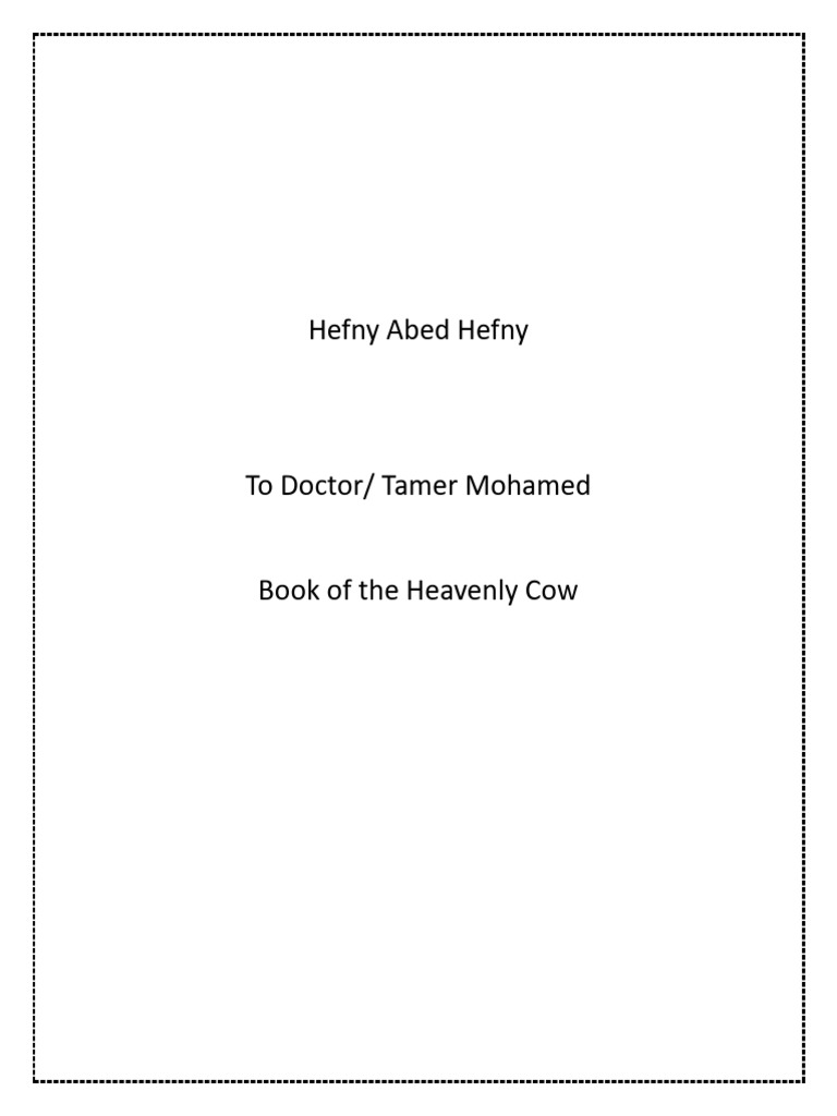 The Book of the Heavenly Cow Explained | PDF