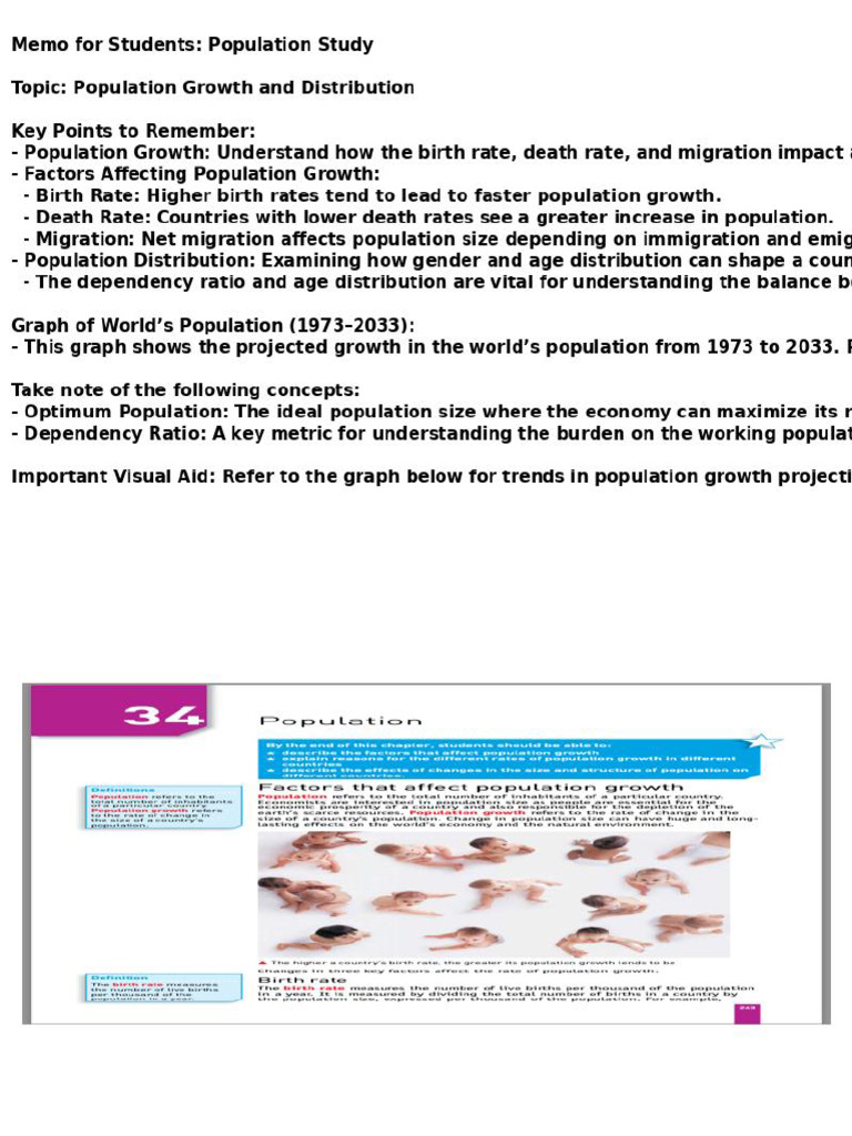 Population Study Memo | PDF