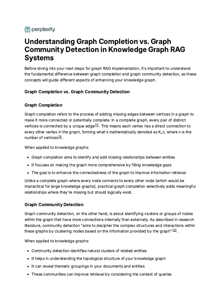 Graph Completion vs. Community Detection | PDF | Vertex (Graph Theory ...