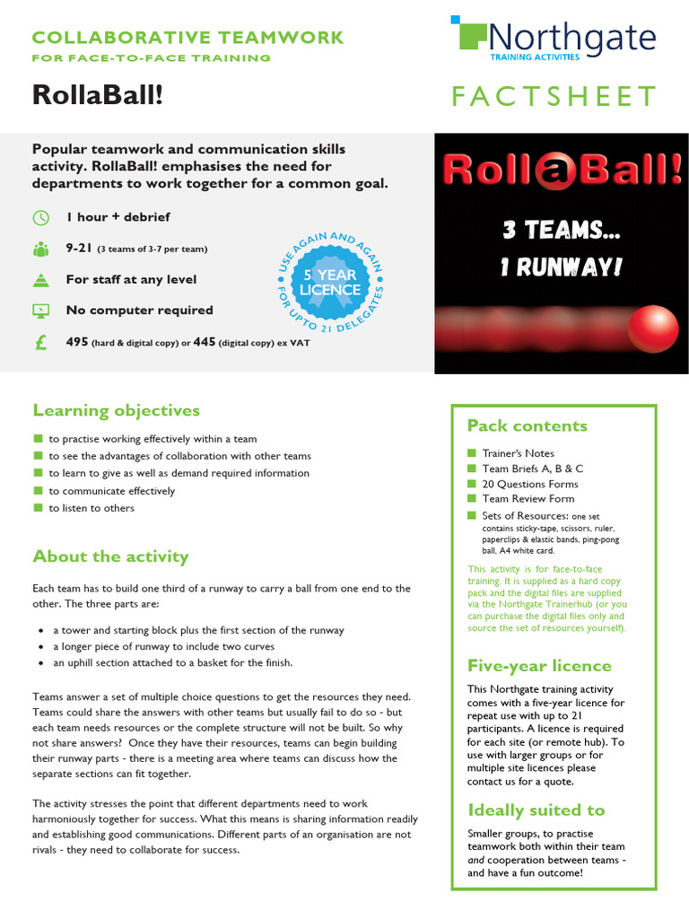 Northgate RollaBall FactsheetP1 | PDF