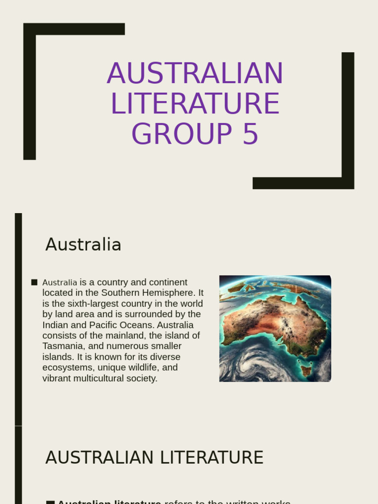 Australian Literature | PDF | Australian Literature | Australia