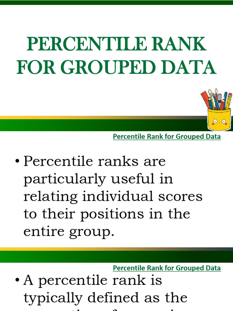Percentile Rank For Grouped Data | PDF | Percentile