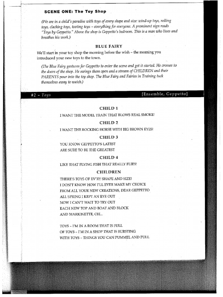 Pinocchio Act 1 | PDF