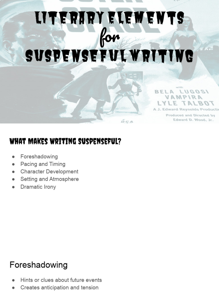 Key Elements of Suspenseful Writing | PDF